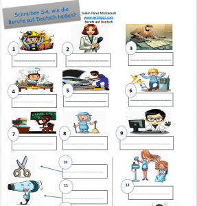 Berufe auf Deutsch Übungen pdf - Lerntipp2